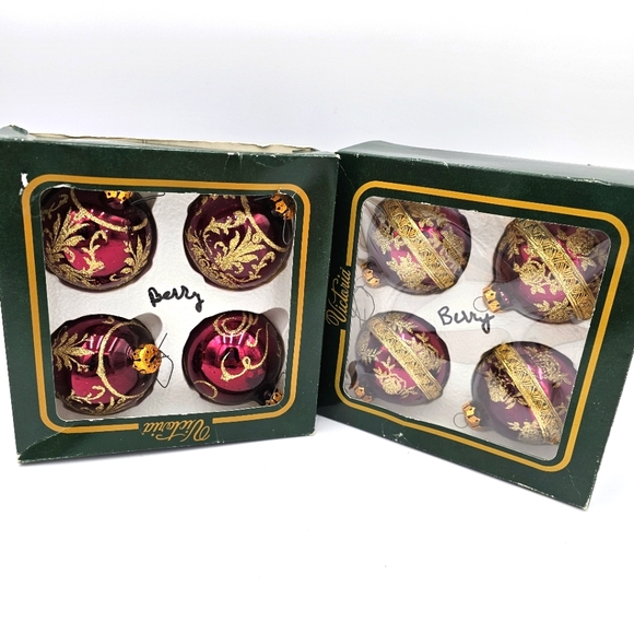 Holiday | Vintage Victoria Berry Glass Bulbs Set Of 8 | Poshmark
